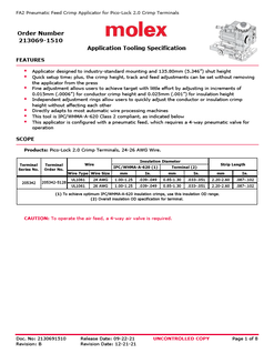 Applicators and Crimp Modules Part - 2130691510 | Molex