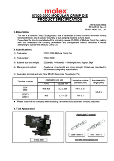 Applicators and Crimp Modules Part - 570223000 | Molex