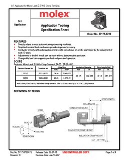 Crimp Terminals Part - 502128000 | Molex
