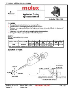 Crimp Terminals Part - 560868000 | Molex