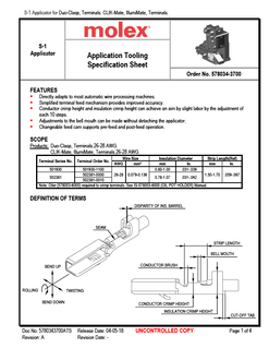 Crimp Terminals Part - 5019301100 | Molex