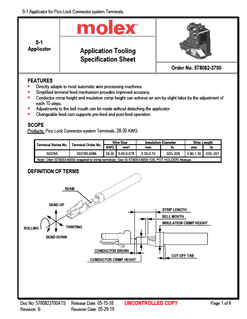 Crimp Terminals Part - 5037650098 | Molex