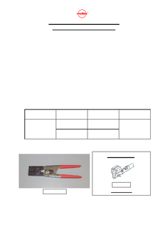 Crimp Presses and Crimp Hand Tools Part - 11260095 | Molex