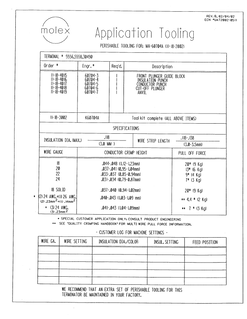 Applicators and Crimp Modules Part - 11182002 | Molex