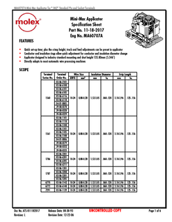 Applicators and Crimp Modules Part - 11182017 | Molex