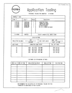 Applicators and Crimp Modules Part - 11182062 | Molex