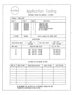 Applicators and Crimp Modules Part - 11182087 | Molex