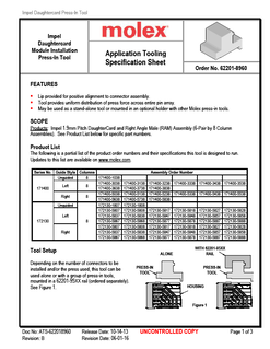 Application Tooling Accessories Part - 622018960 | Molex