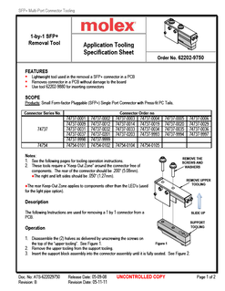 Application Tooling Accessories Part - 622029750 | Molex