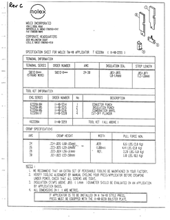 Applicators and Crimp Modules Part - 11402255 | Molex