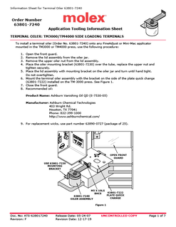 Application Tooling Accessories Part - 638017240 | Molex