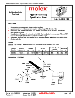 Applicators and Crimp Modules Part - 638026100 | Molex