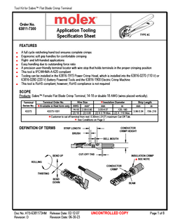 Crimp Presses and Crimp Hand Tools Part - 638117300 | Molex
