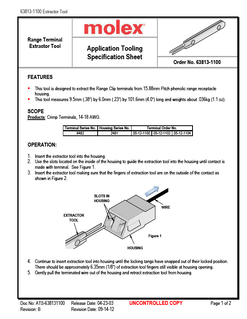 Crimp Presses and Crimp Hand Tools Part - 638131100 | Molex