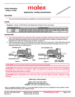Crimp Presses and Crimp Hand Tools Part - 638133700 | Molex
