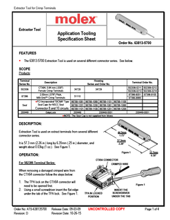 Crimp Presses and Crimp Hand Tools Part - 638135700 | Molex
