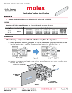 Crimp Presses and Crimp Hand Tools Part - 638248600 | Molex