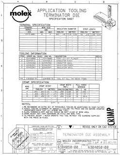 Applicators and Crimp Modules Part - 638405000 | Molex