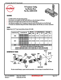 Applicators and Crimp Modules Part - 638508100 | Molex