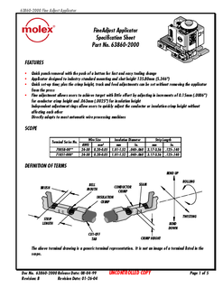 Applicators and Crimp Modules Part - 638602000 | Molex