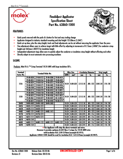 Applicators and Crimp Modules Part - 638601000 | Molex