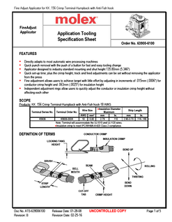 Applicators and Crimp Modules Part - 639006100 | Molex