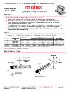 Applicators and Crimp Modules Part - 639012200 | Molex