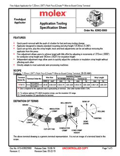 Applicators and Crimp Modules Part - 639025900 | Molex