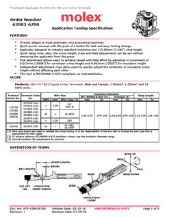 Crimp Terminals Part - 1727651121 | Molex