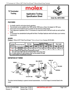 Applicators and Crimp Modules Part - 639125900 | Molex