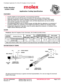 Applicators and Crimp Modules Part - 639043400 | Molex
