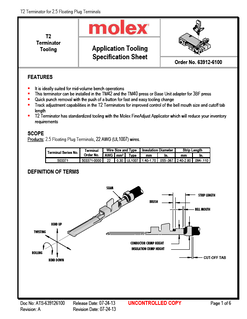 Applicators and Crimp Modules Part - 639126100 | Molex