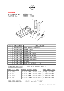 Applicators and Crimp Modules Part - 690011002 | Molex