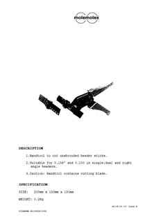 Crimp Presses and Crimp Hand Tools Part - 690080350 | Molex