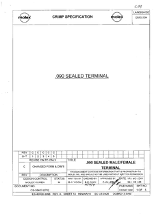 Crimp Terminals Part - 354076802 | Molex