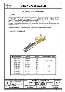 Crimp Terminals Part - 643221029 | Molex