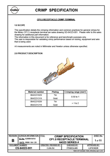 Crimp Terminals Part - 643231029 | Molex