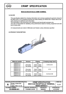 Crimp Terminals Part - 986581211 | Molex