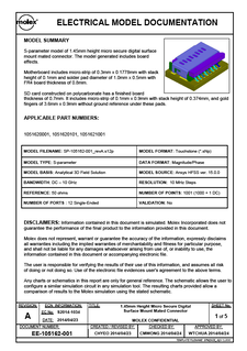 Memory / SIM Card Connectors Part - 1051620001 | Molex