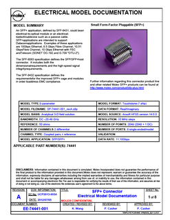 High-Speed I/O Connectors Part - 744410001 | Molex