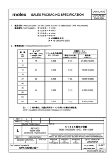 FFC / FPC Connectors Part - 512966094 | Molex