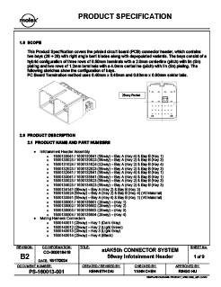 PCB Headers and Receptacles Part - 1600130623 | Molex