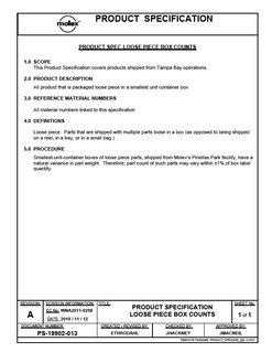 Quick Disconnects Part - 190010001 | Molex