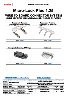 PCB Headers and Receptacles Part - 2200980371 | Molex