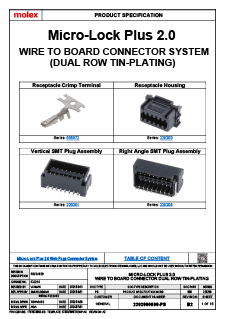 PCB Headers and Receptacles Part - 2202050671 | Molex