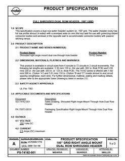 PCB Headers and Receptacles Part - 741621250 | Molex