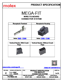 PCB Headers and Receptacles Part - 768250012 | Molex