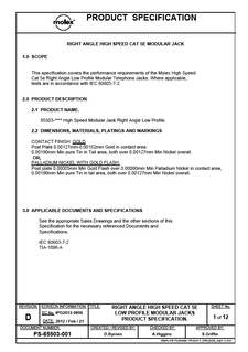 Modular Jacks and Plugs Part - 855035001 | Molex