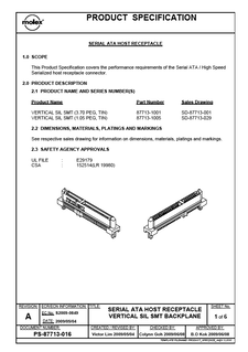 PCB Headers and Receptacles Part - 877131001 | Molex