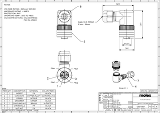 Circular Industrial Connectors Part - 1200710037 | Molex